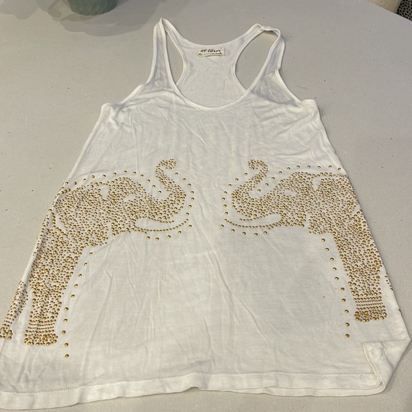 Torn by Ronny Kobo | Tops | Torn By Ronny Kobo Beaded Elephant Tank Top ...